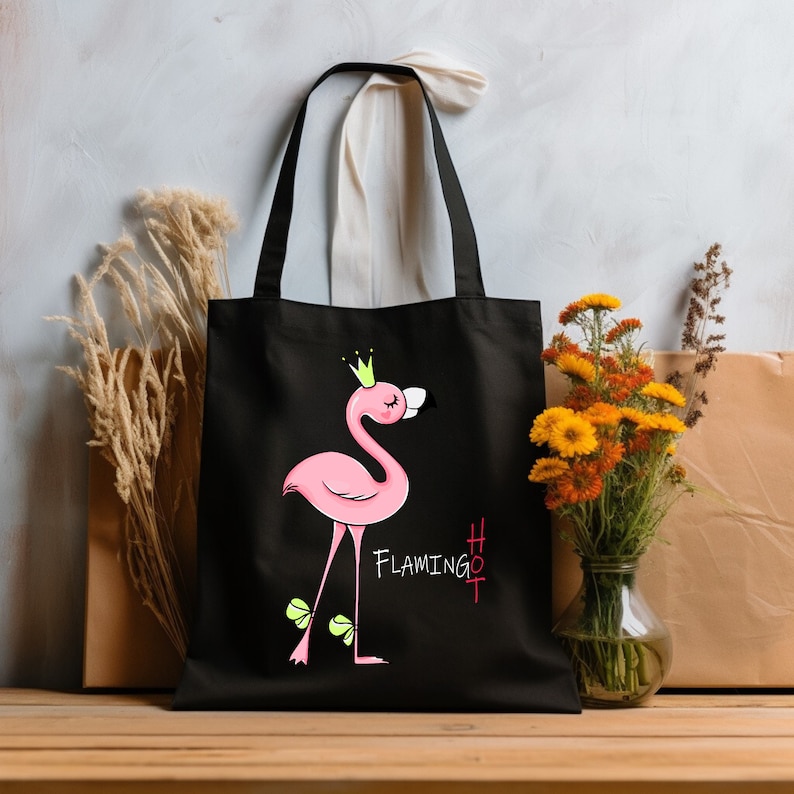 Funny Flamingo Tote Bag, Hot Flamingo Tote Bag,animal Lover Gift,cute ...