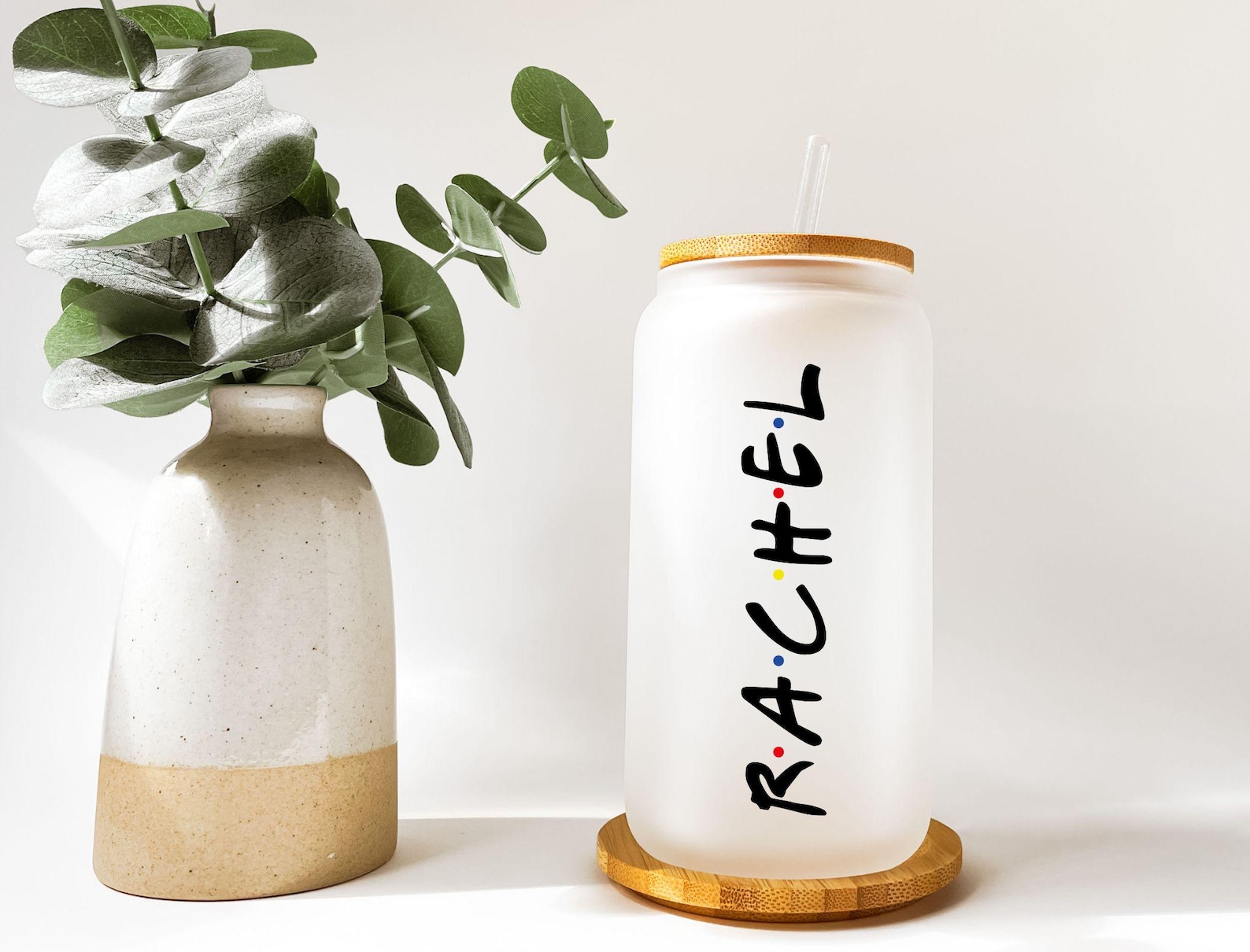 Friends Tumbler, Personalized Iced Coffee Cup, Custom Glass Cup, Custom ...