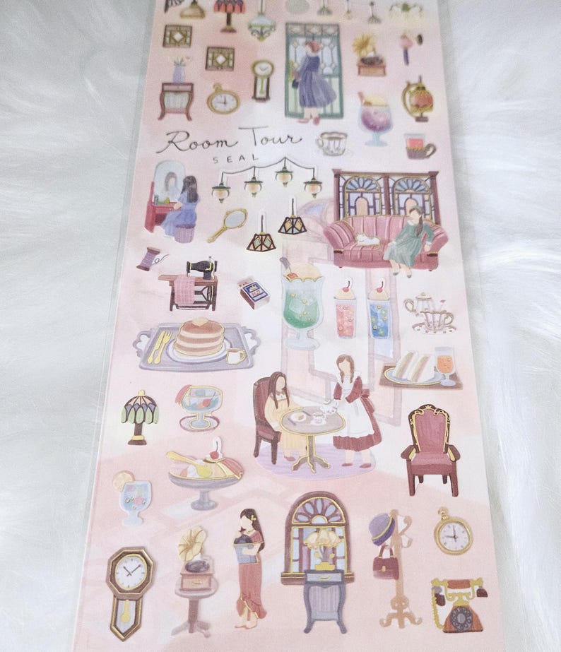 Kamio | ROOM TOUR Gold Foil Paper Stickers | Vacation - Retro Modern ...