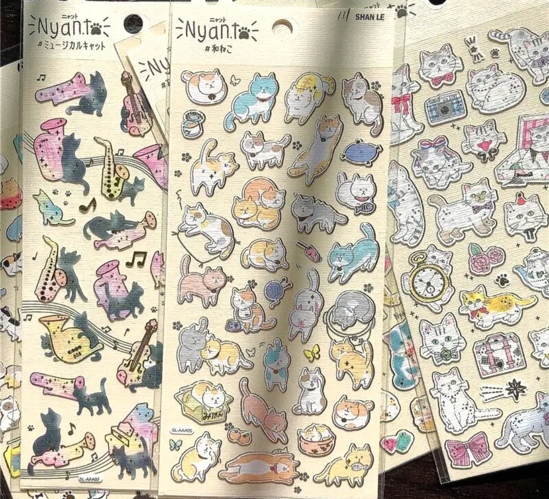 Kawaii Cat Stickers - Etsy