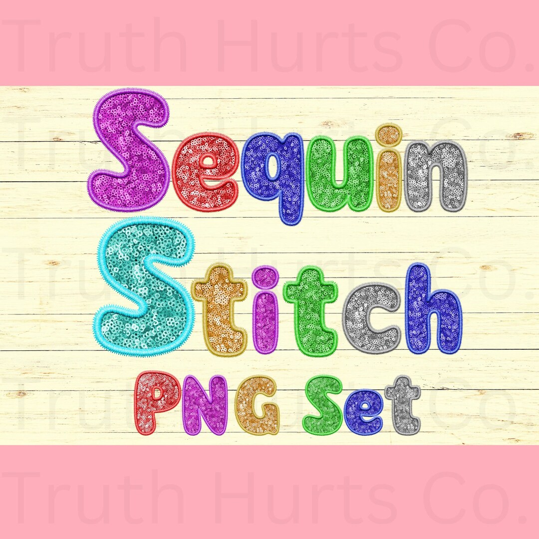Digital Small Sequin Stitch 7 Pack Alpha PNG Bundle Faux - Etsy