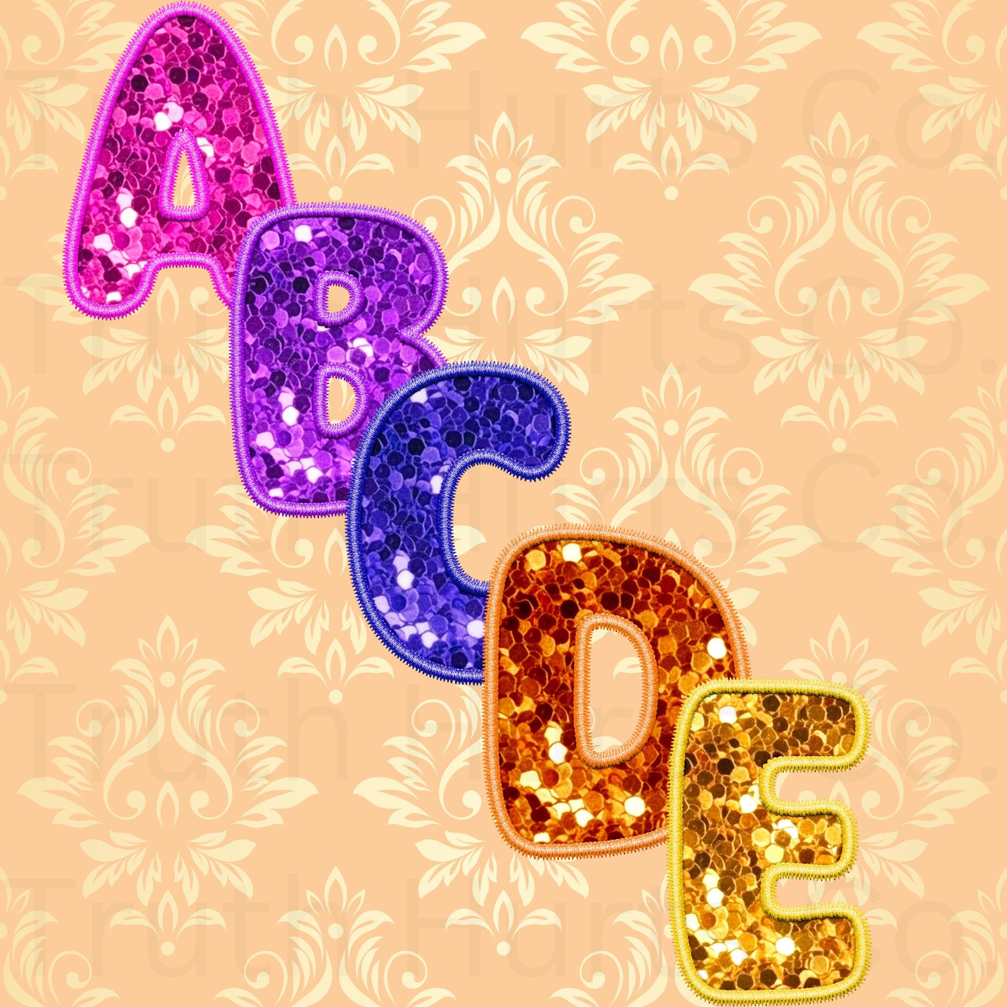 Digital Sequin Stitch 10 Pack Alpha PNG Faux Embroidery Red - Etsy