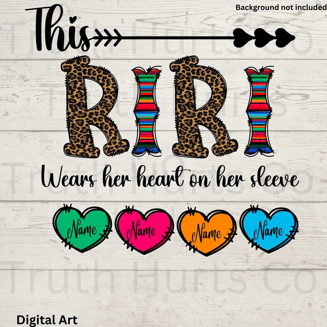 This Riri Wears Her Heart on Her Sleeve Png, Riri Png, Serape, Cheetah ...