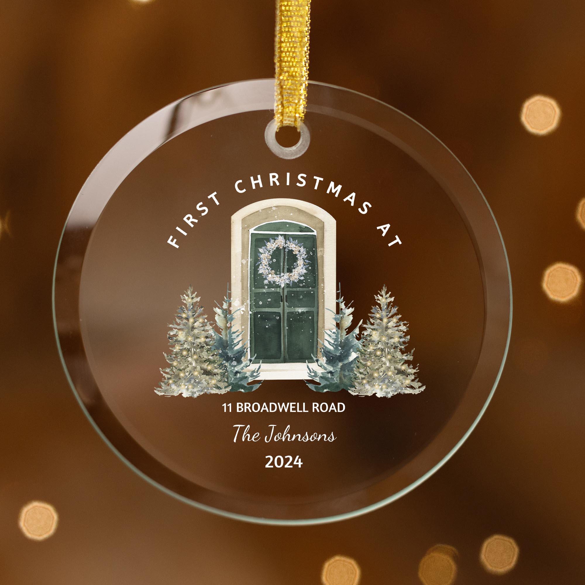 New Home Glass Ornament 2025 First House Keepsake Our First Christmas ...