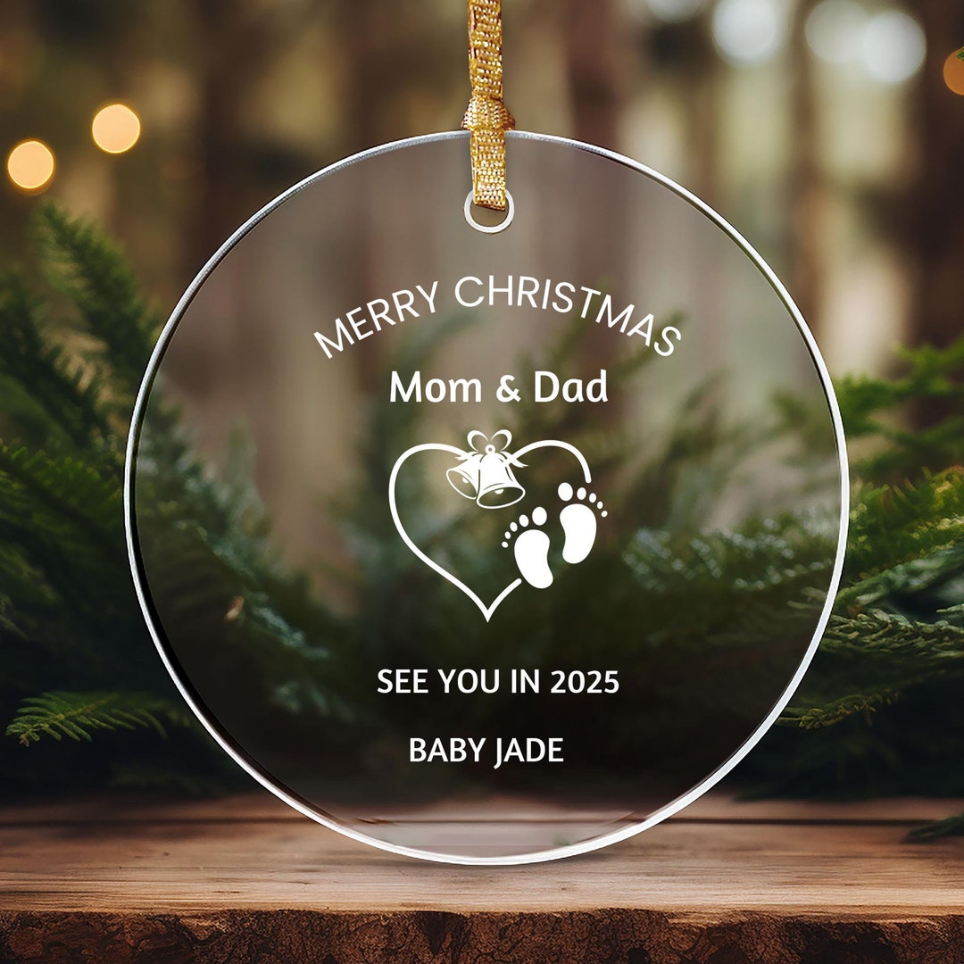 Pregnancy Announcement Ornament Personalized Expectant Parent Gift ...