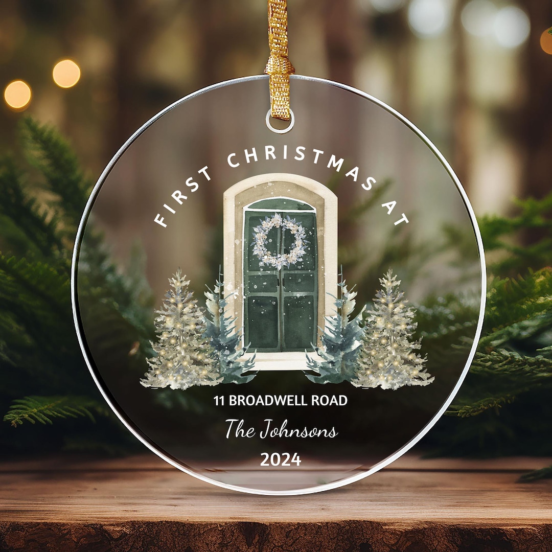 New Home Glass Ornament 2025 First House Keepsake Our First Christmas ...