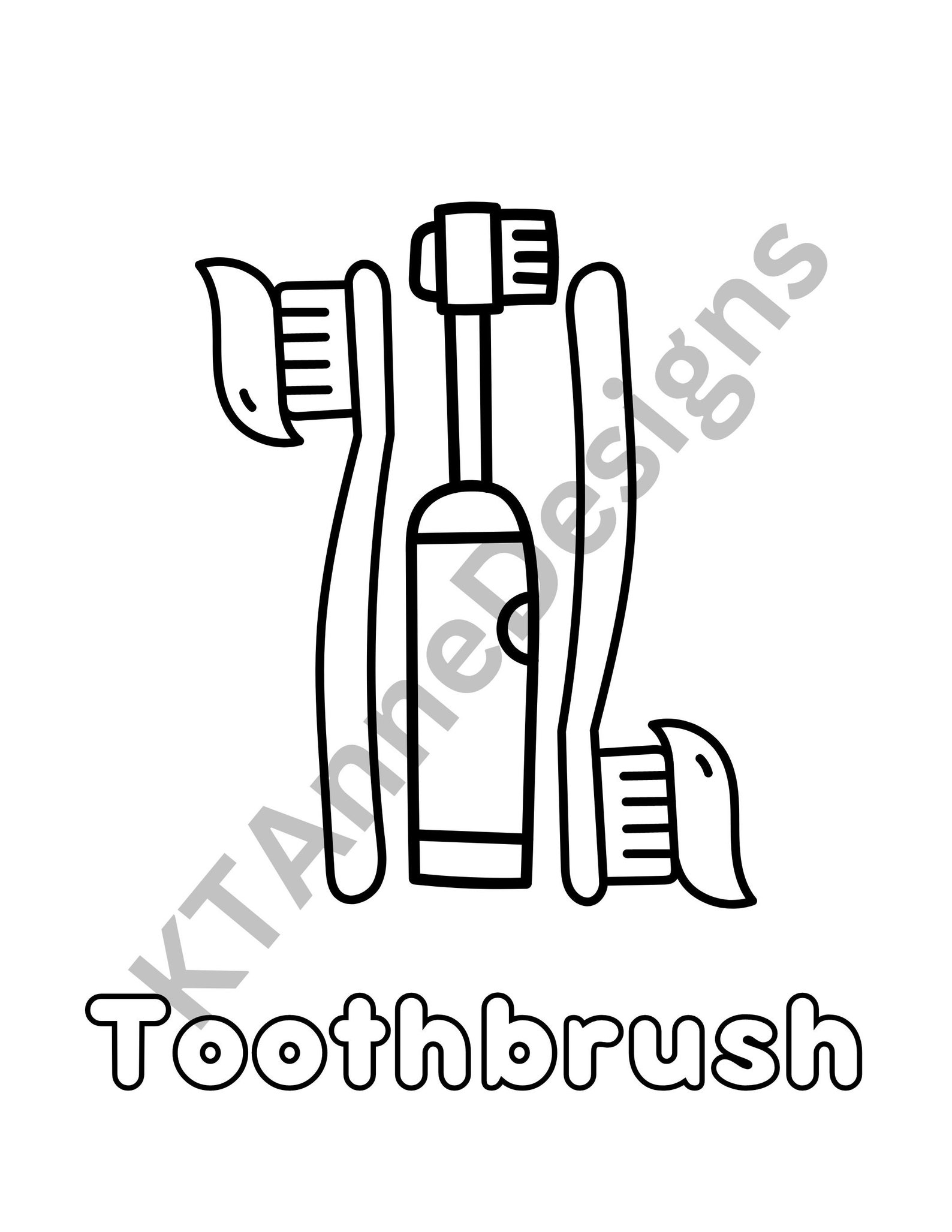 Children's Dental Coloring Pages DIGITAL DOWNLOAD, Kid's Education ...