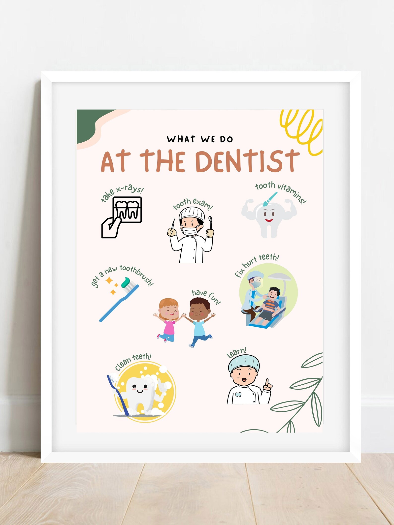 Dental Hygiene Educational DIGITAL DOWNLOAD Poster for Children, What ...