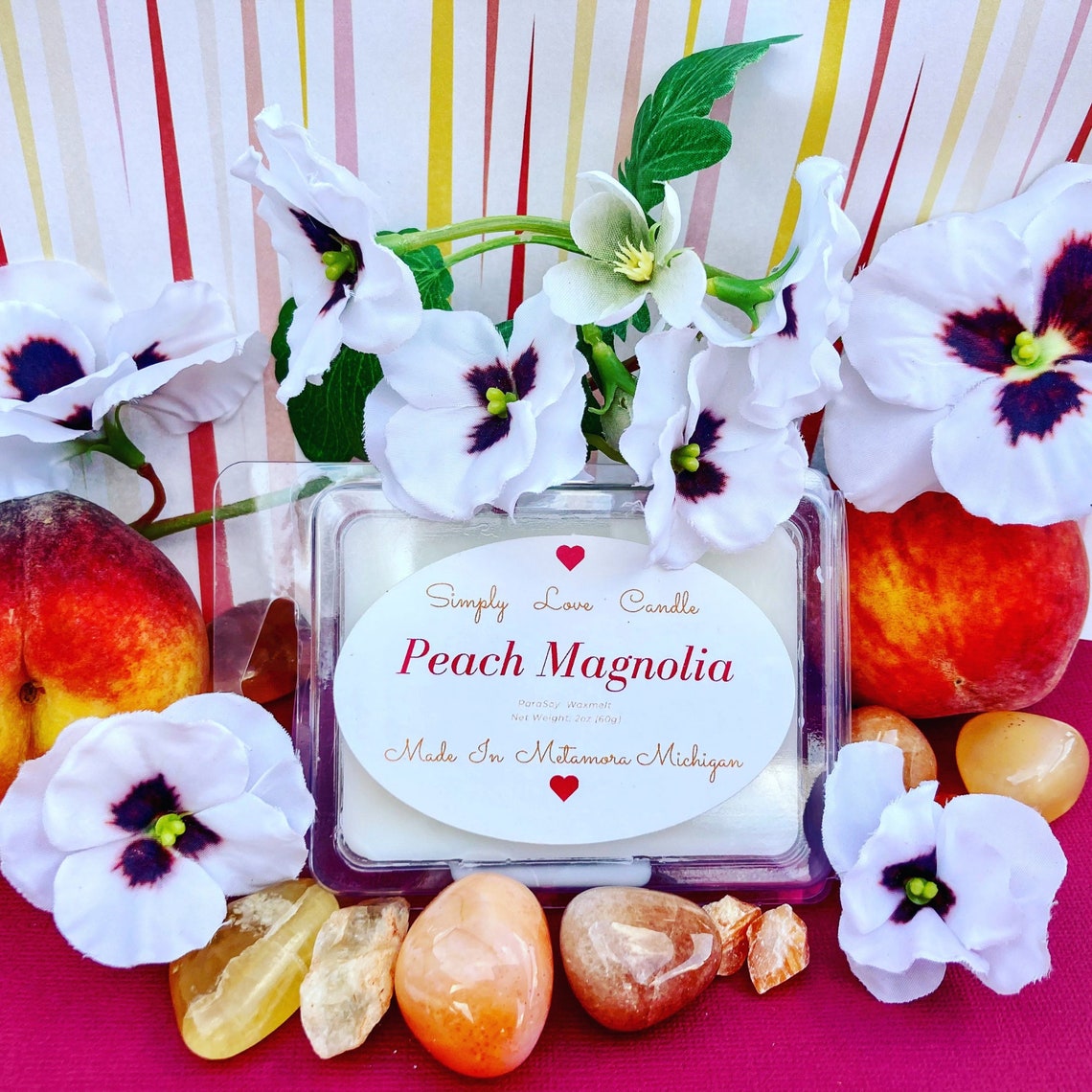 Peach Magnolia Wax Melt for Warmer, Gift for Best Friend Sister or Mom ...