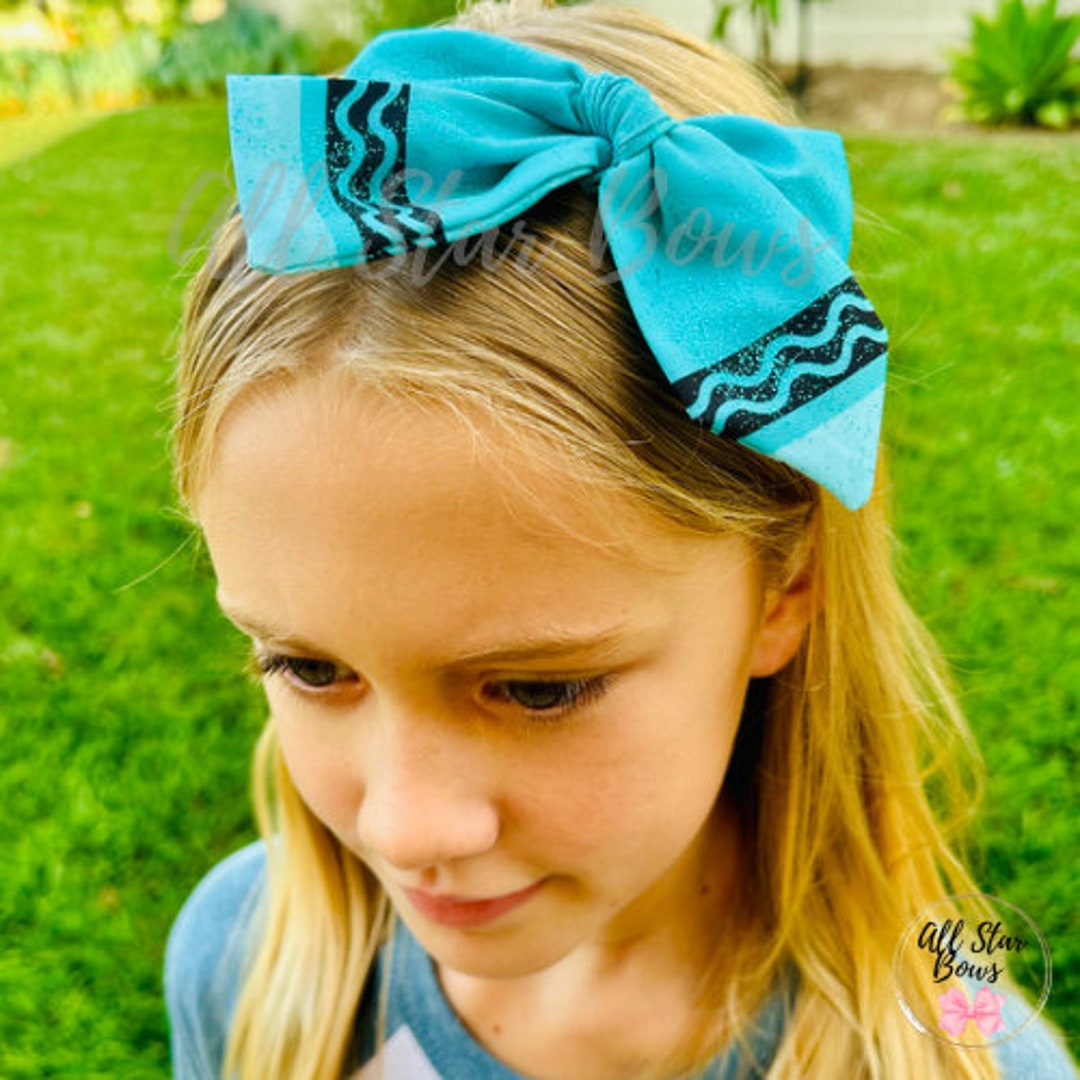 Back to School Headband Crayon Bow - Etsy