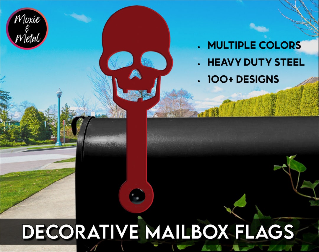 Happy Skull Mailbox Flag Steel Metal 8 Colors - Etsy