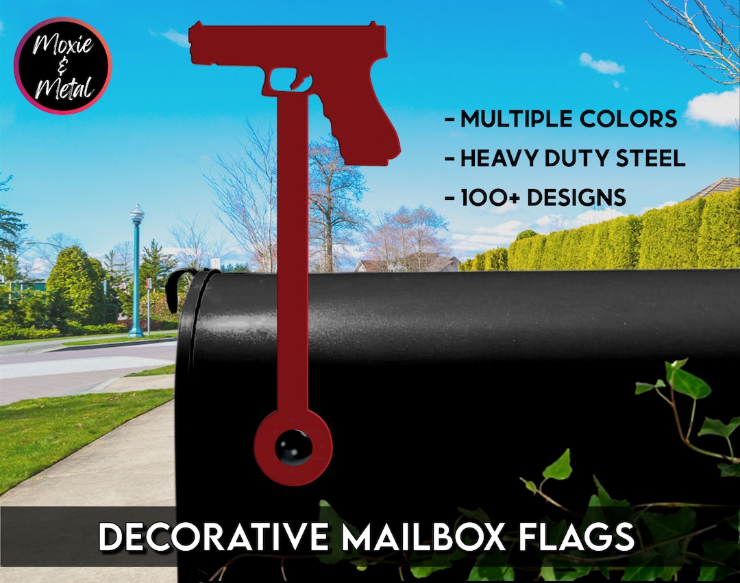Gun Mailbox Flag Steel Metal 8 Colors - Etsy