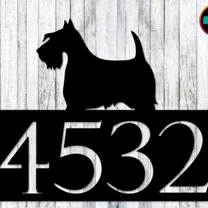 Scotty Dog Address Sign Hanging Mailbox Numbers - Etsy