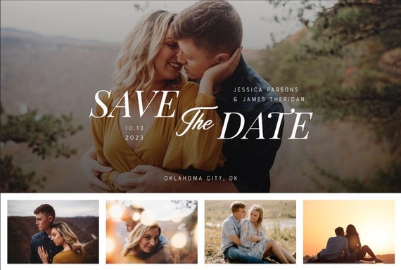 Customizable Wedding Save The Date Template Etsy