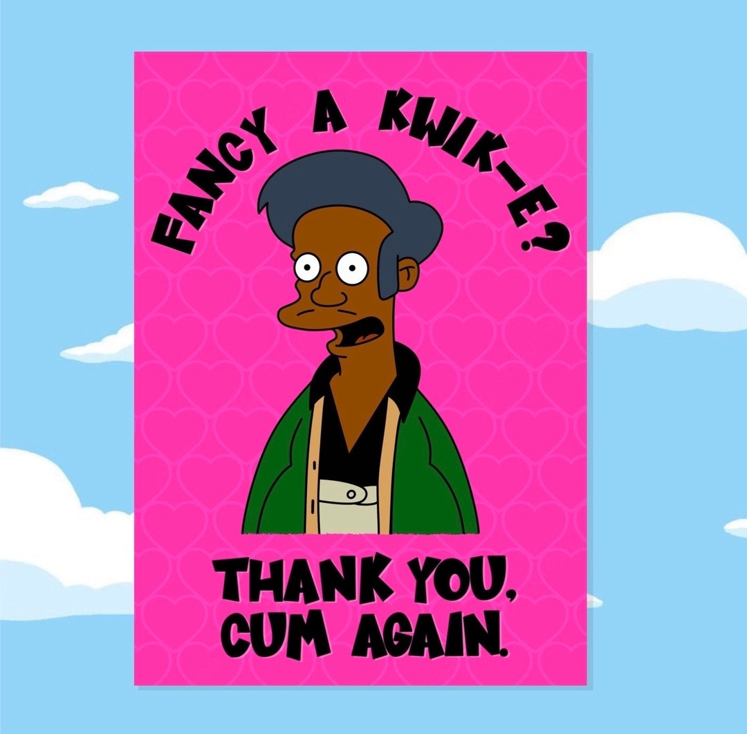 ADULT SIMPSONS CARD Anniversary Birthday Boyfriend Girlfriend Partner ...