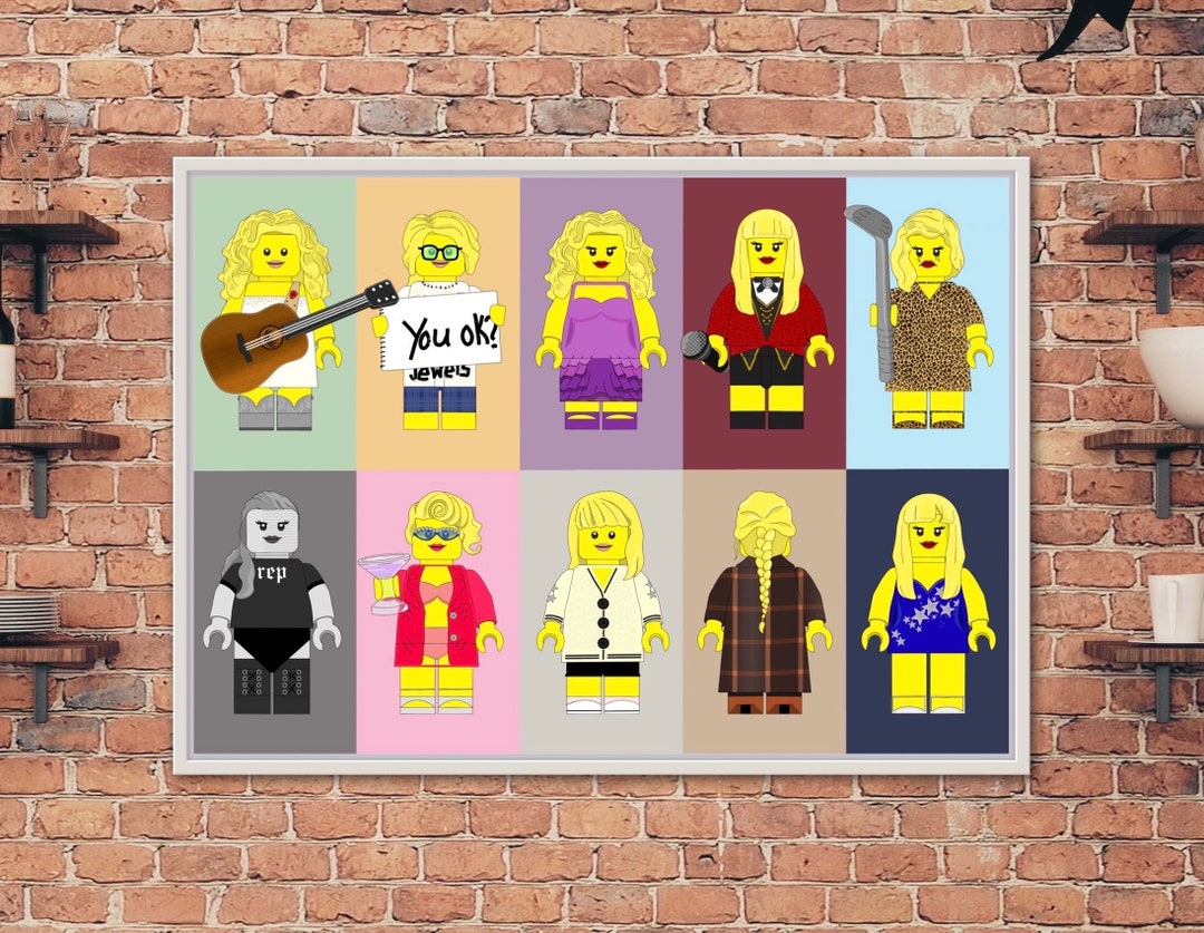 TAYLOR SWIFT X LEGO Eras Tour Album A4 Print Home Decor Wall Art Fun ...
