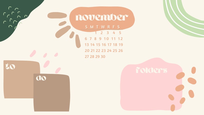 FALL 2022 AESTHETIC Desktop Organizer Background - Etsy