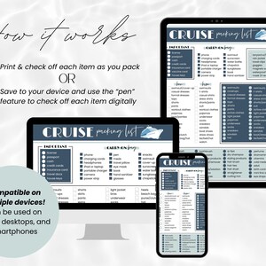 Printable Cruise Packing List: Editable Travel Checklist (PDF Printable ...