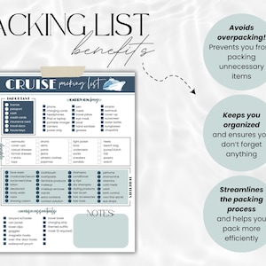 Printable Cruise Packing List: Editable Travel Checklist (PDF Printable ...