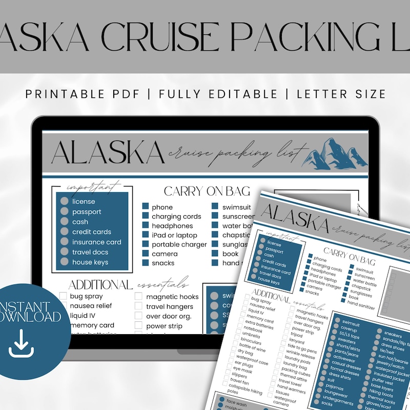 Alaskan Cruise Pdf - Etsy