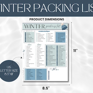 Family Winter Packing List Template Printable Packing List for Winter ...