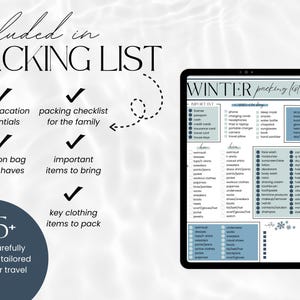 Family Winter Packing List Template | Printable Packing List for Winter ...