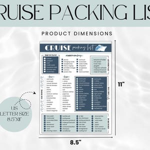 Printable Cruise Packing List: Editable Travel Checklist (PDF Printable ...