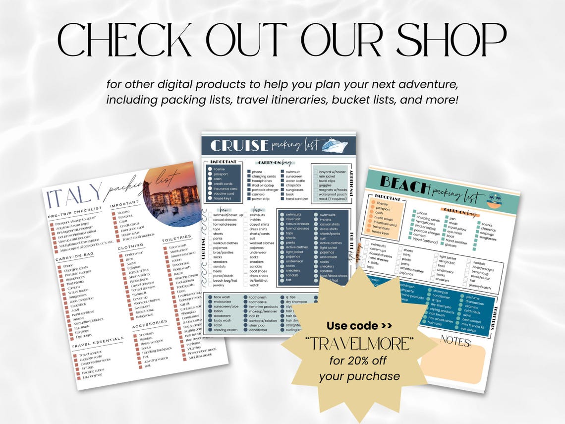 Beach Packing List Template: Editable Travel Checklist (PDF Printable ...