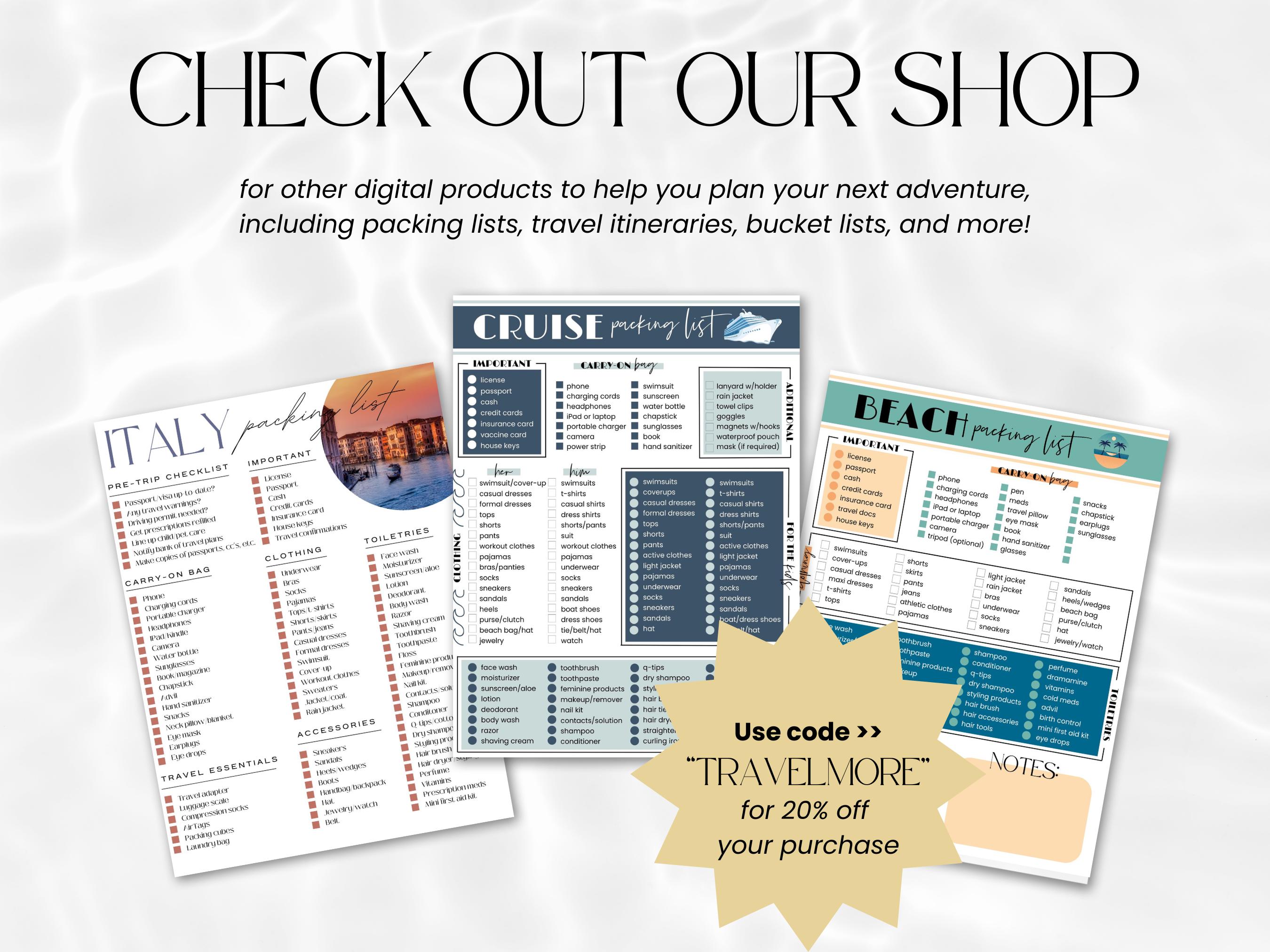 Dorm Packing List Template: Editable College Checklist (PDF Printable ...