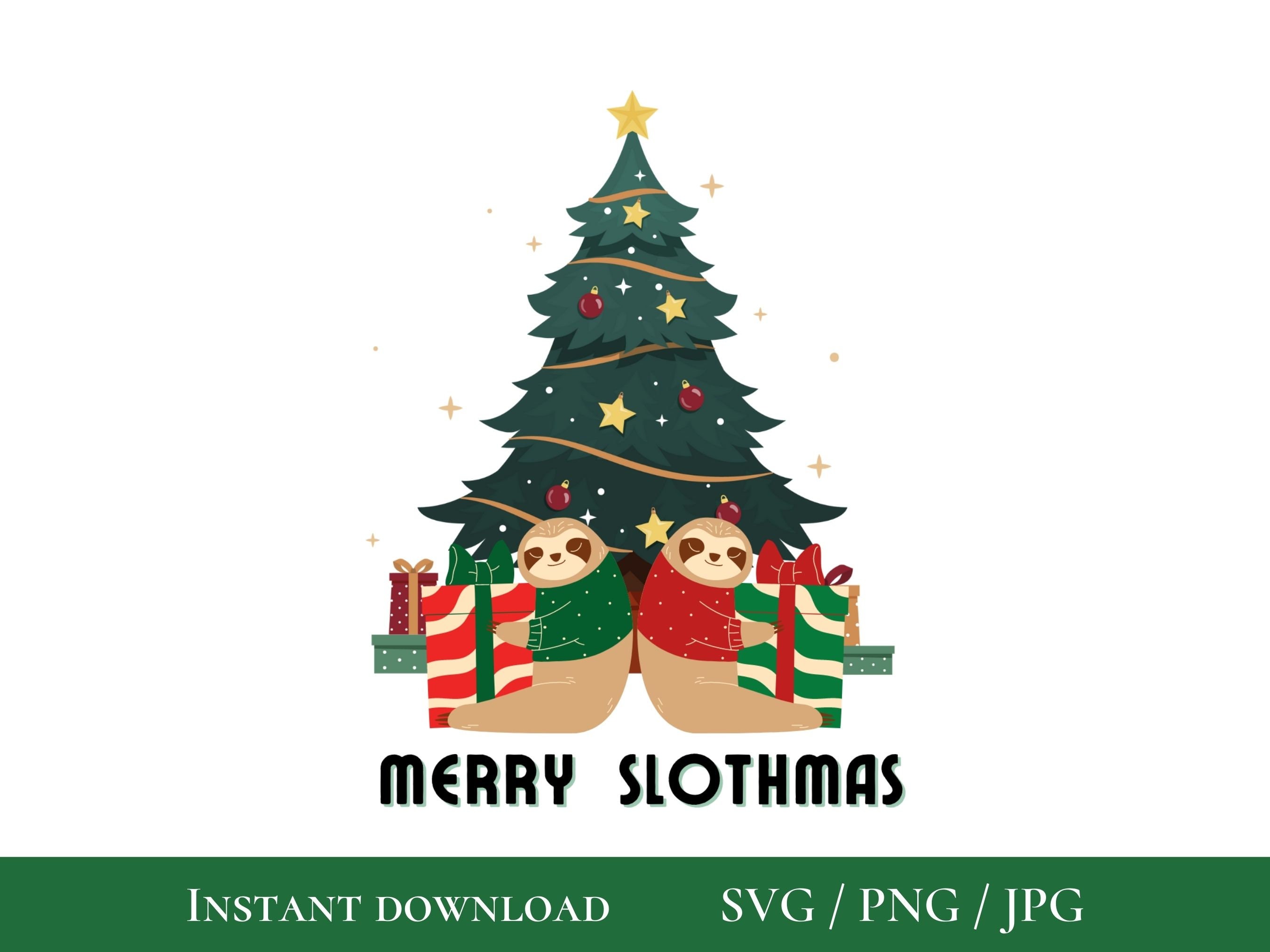 Merry Slothmas Svg Sloth Svg Sloth Svg Files Christmas Svg Png Digital Download Merry