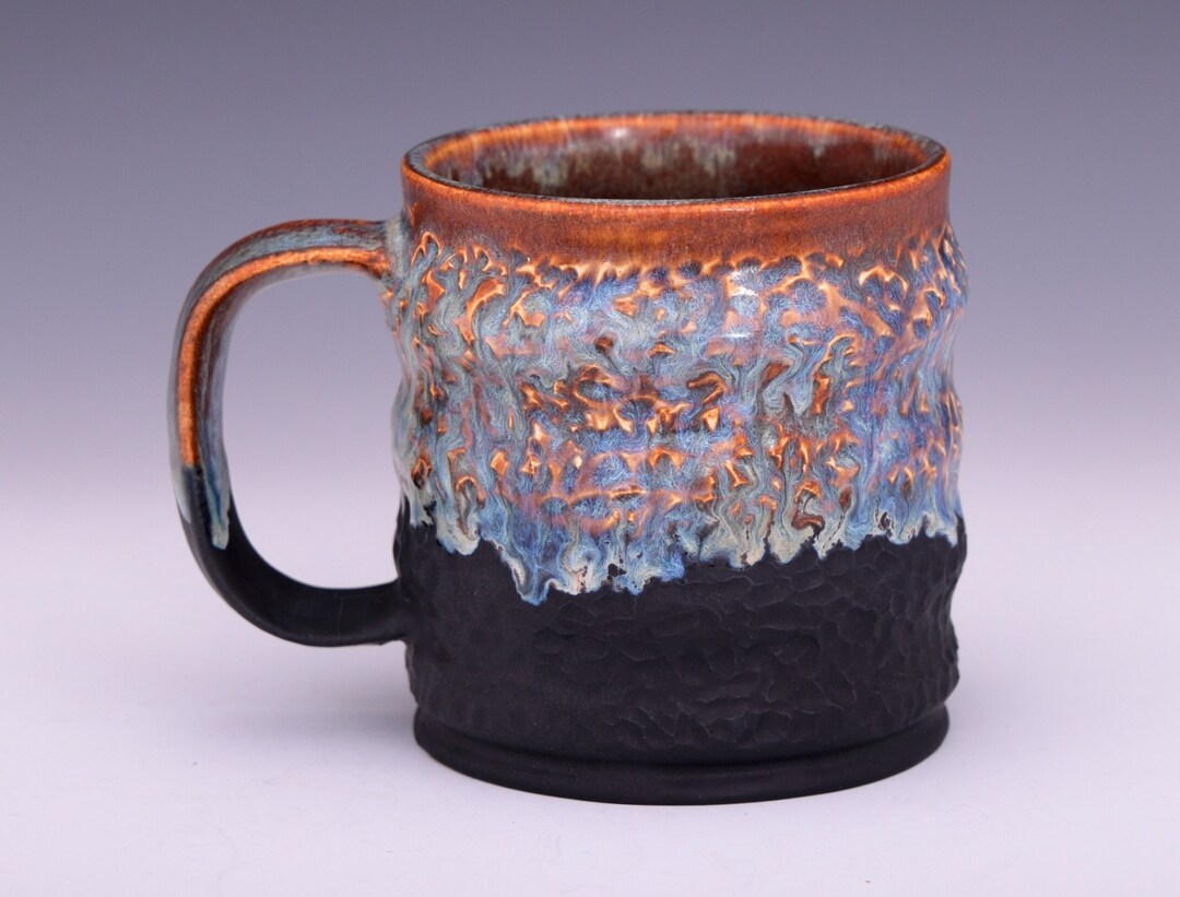 16 Oz Hand Carved Stoneware Mug Ceramic Pottery for Coffee/tea/gift - Etsy