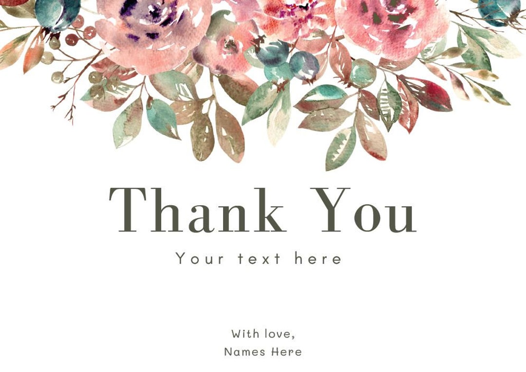 Custom Thank You Card Print - Etsy