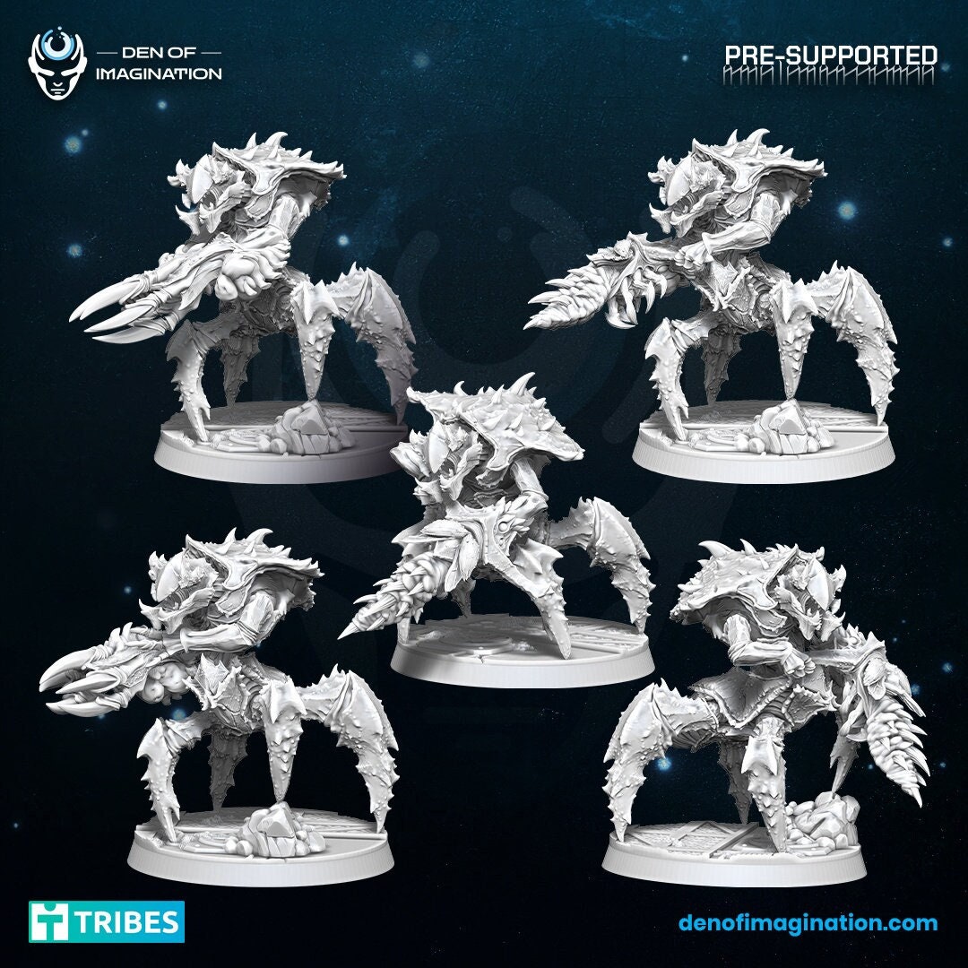 Hive Kelth - 5 X Nest Wardens - 28mm/30mm Tabletop Model Kit - Etsy