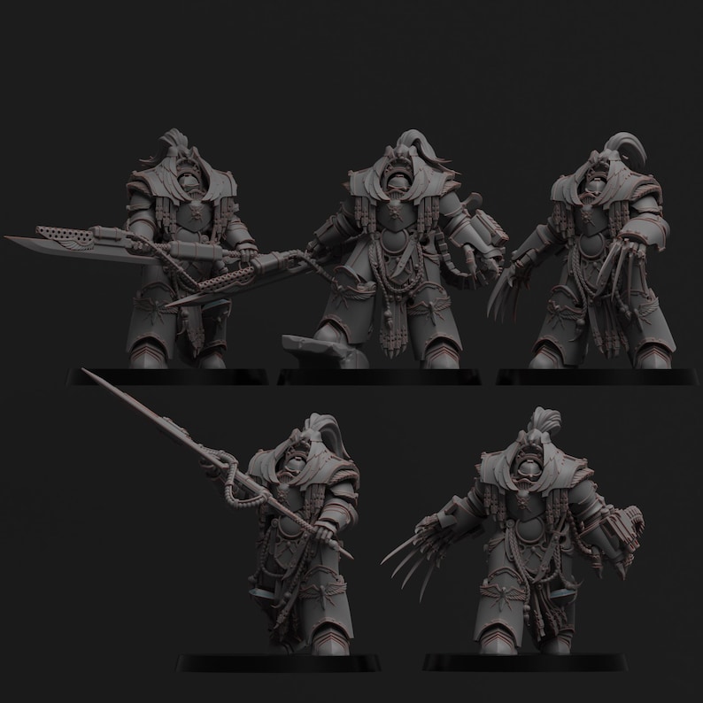 Vestalian Wardens - 5 X Vestalian Paladins - 28mm/30mm Tabletop Model ...