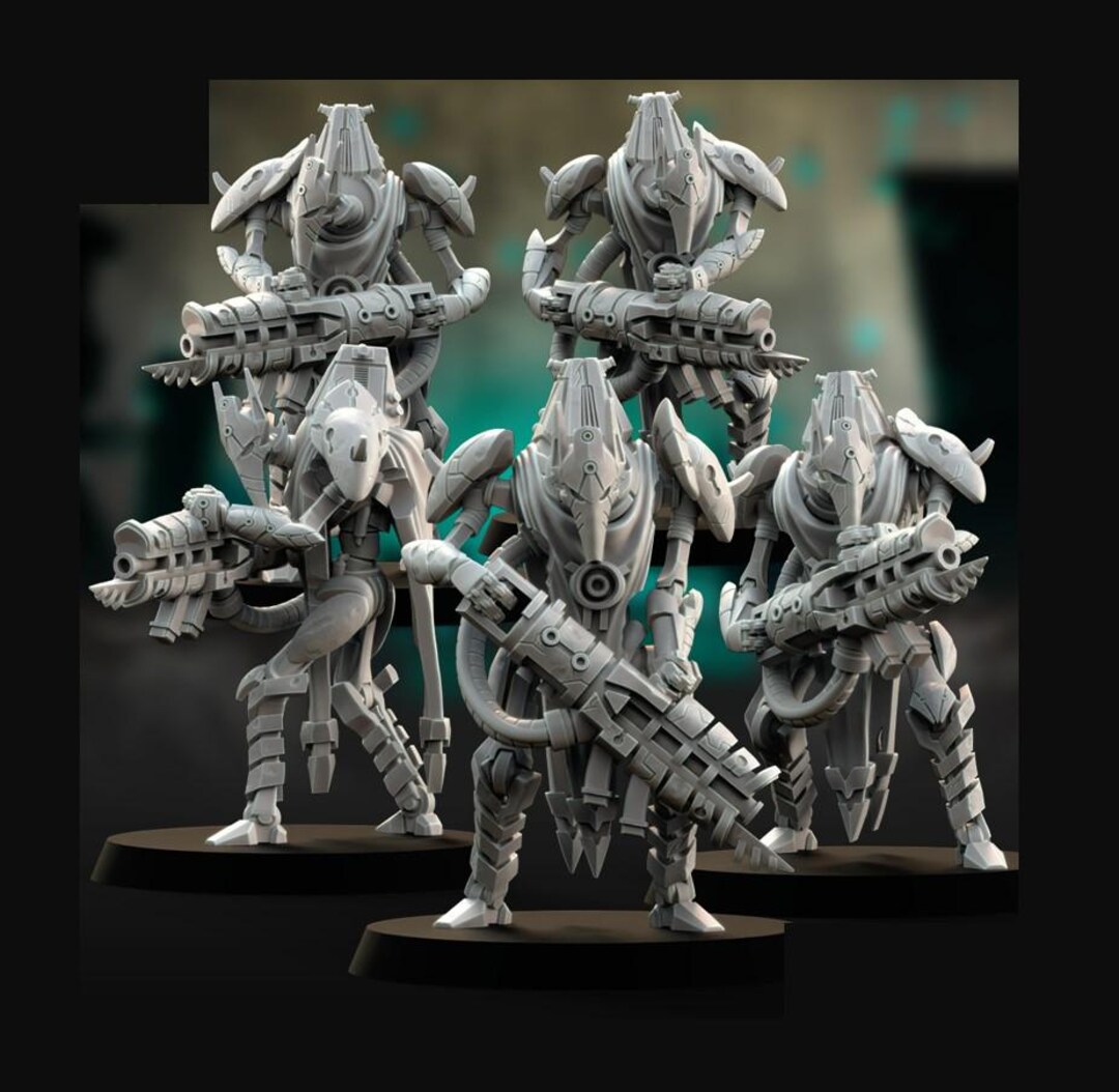 Robot Overlords - 10 X Robot Eternals - 28mm/30mm Tabletop Model Kit - Etsy