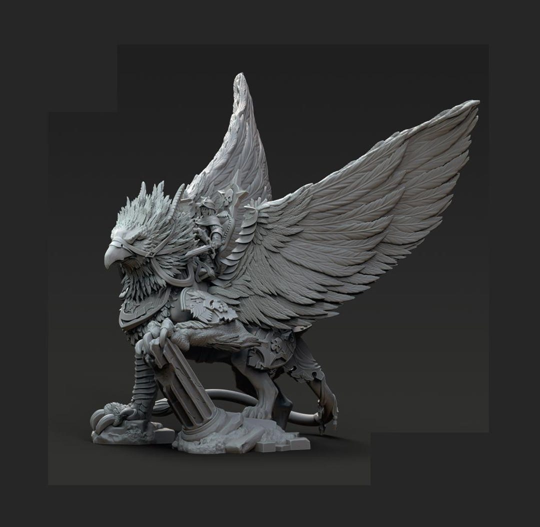 Human Empire - Captain on Griffon - 28mm/30mm Tabletop Model Kit - Etsy