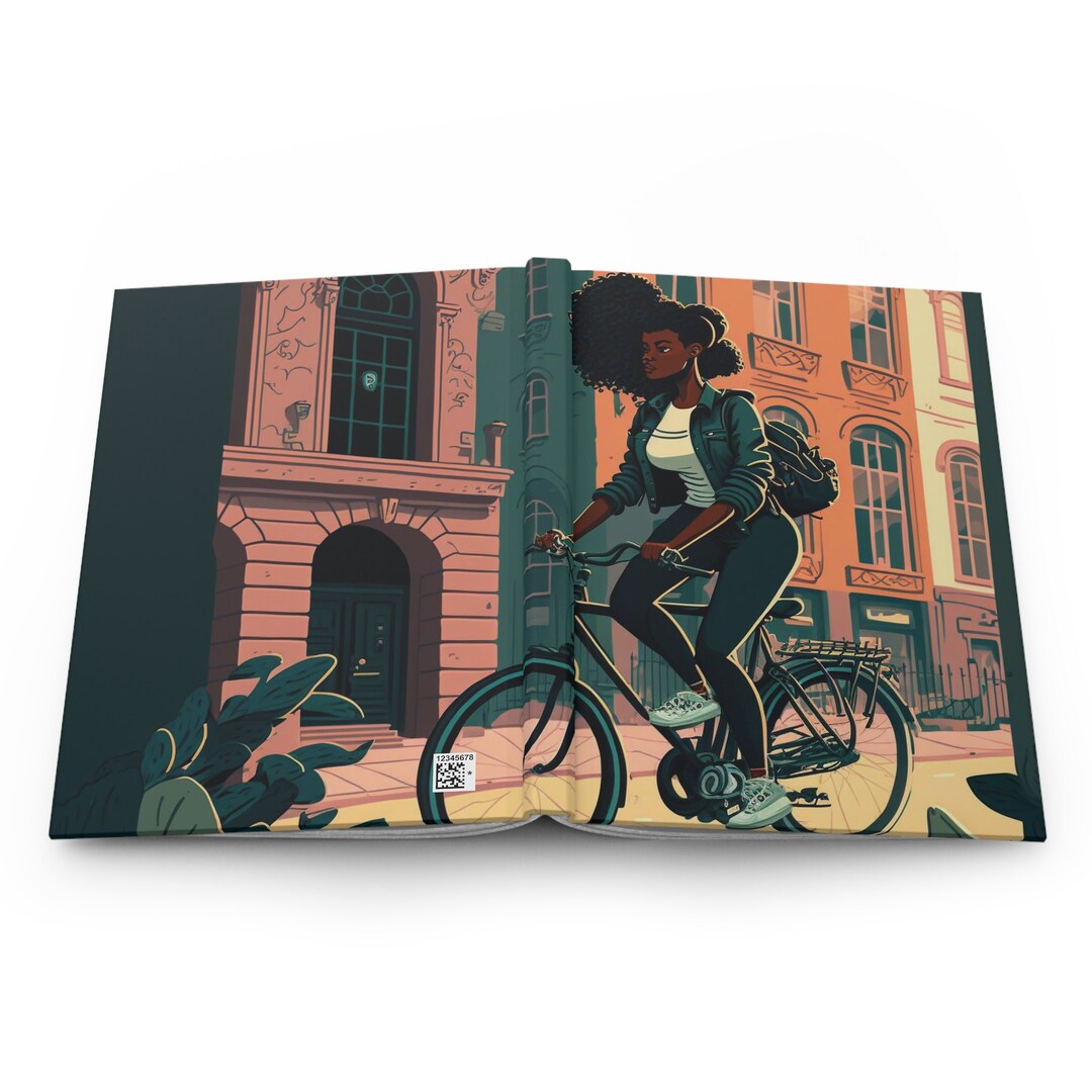 Black Girl Riding Bicycle Journal/gratitude Journal/gift for Black Girl ...