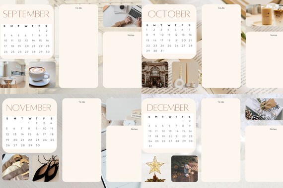 Desktop Wallpaper Organizer With 2022 Calendar Neutral Tones - Etsy