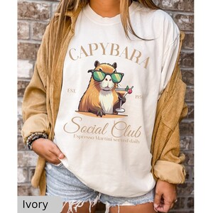 Capybara Social Club Shirt, Comfort Colors® Funny Capybara Shirt, Gift ...