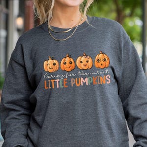 NICU Nurse Halloween Sweatshirt, Neonatal ICU Fall Nurse Sweater ...
