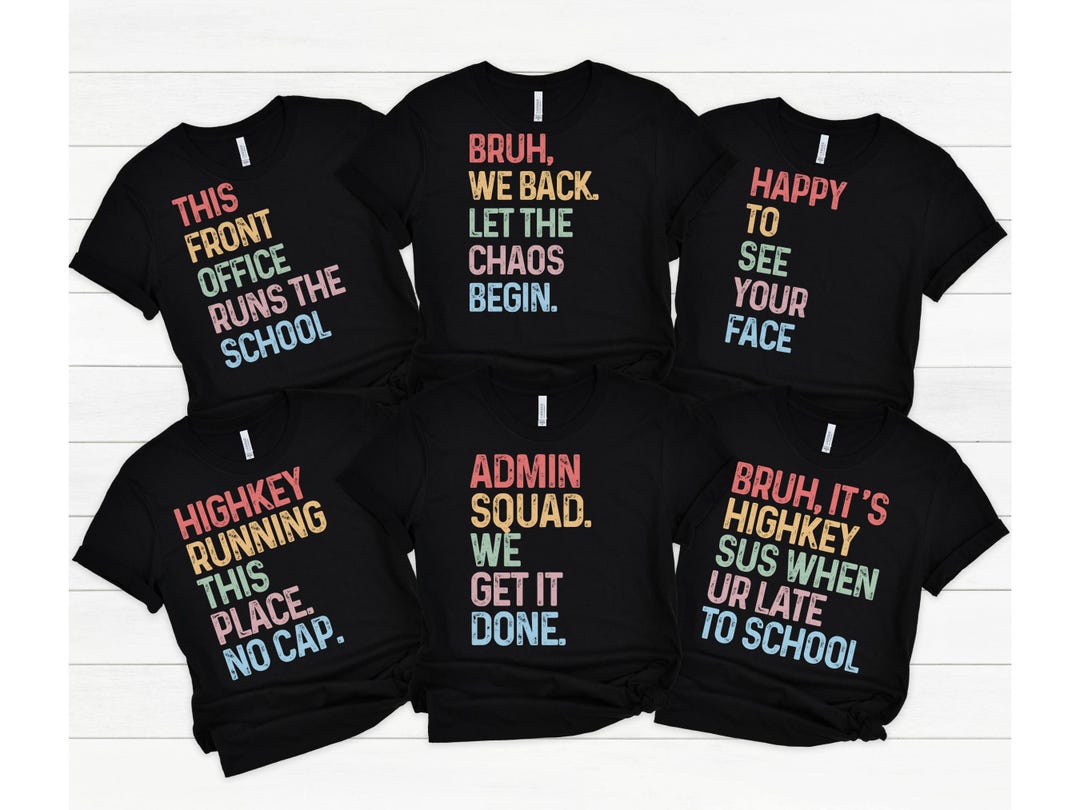 Funny School Staff Shirts, Back to School Front Office Tshirt, Admin ...