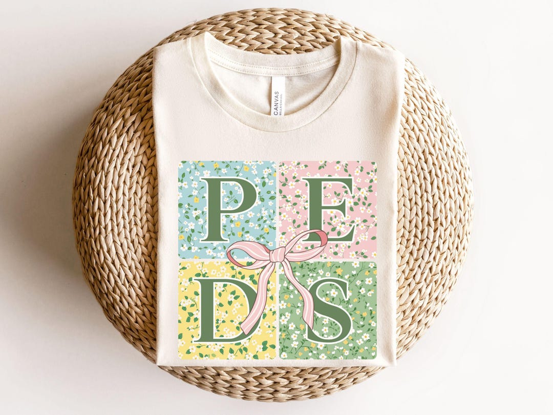 Coquette Pediatric Nurse Shirt, Spring Peds Nurse Tshirt, Easter ...