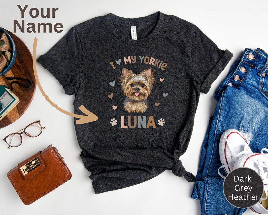 Custom Yorkie Shirt, Yorkshire Terrier, Personalized Yorkie Gifts ...