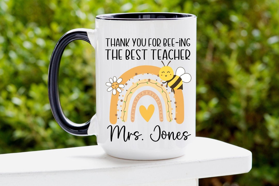 Custom Teacher Mug With Name, Personalized Gift for Teacher, Teacher ...