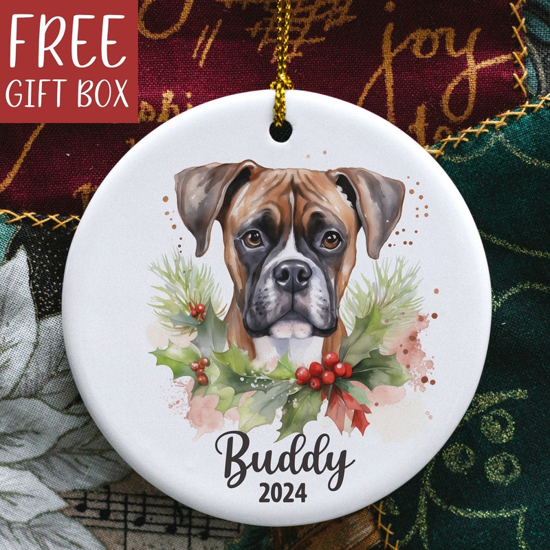 Boxer Dog Ornament - Etsy