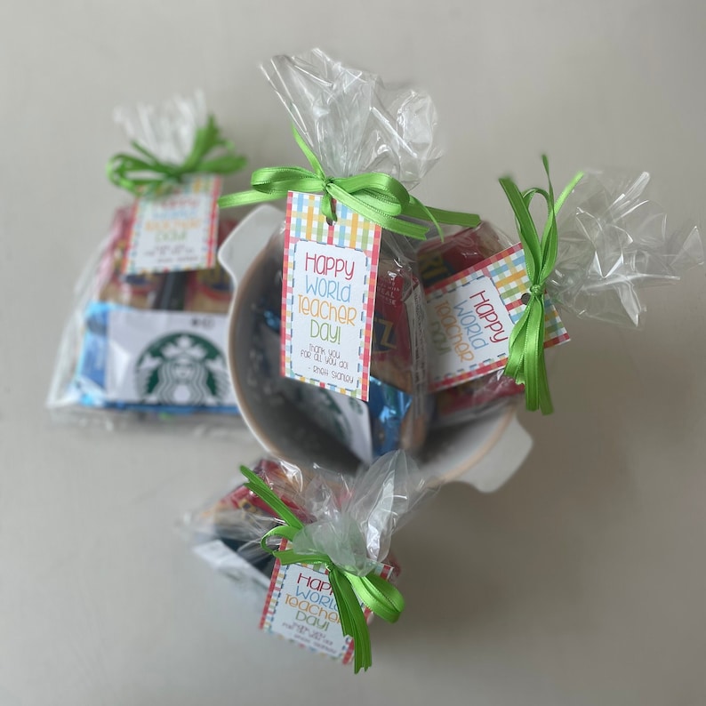 Happy World Teacher Day 10/05 Gift Tags Giftie Gift Tags - Etsy