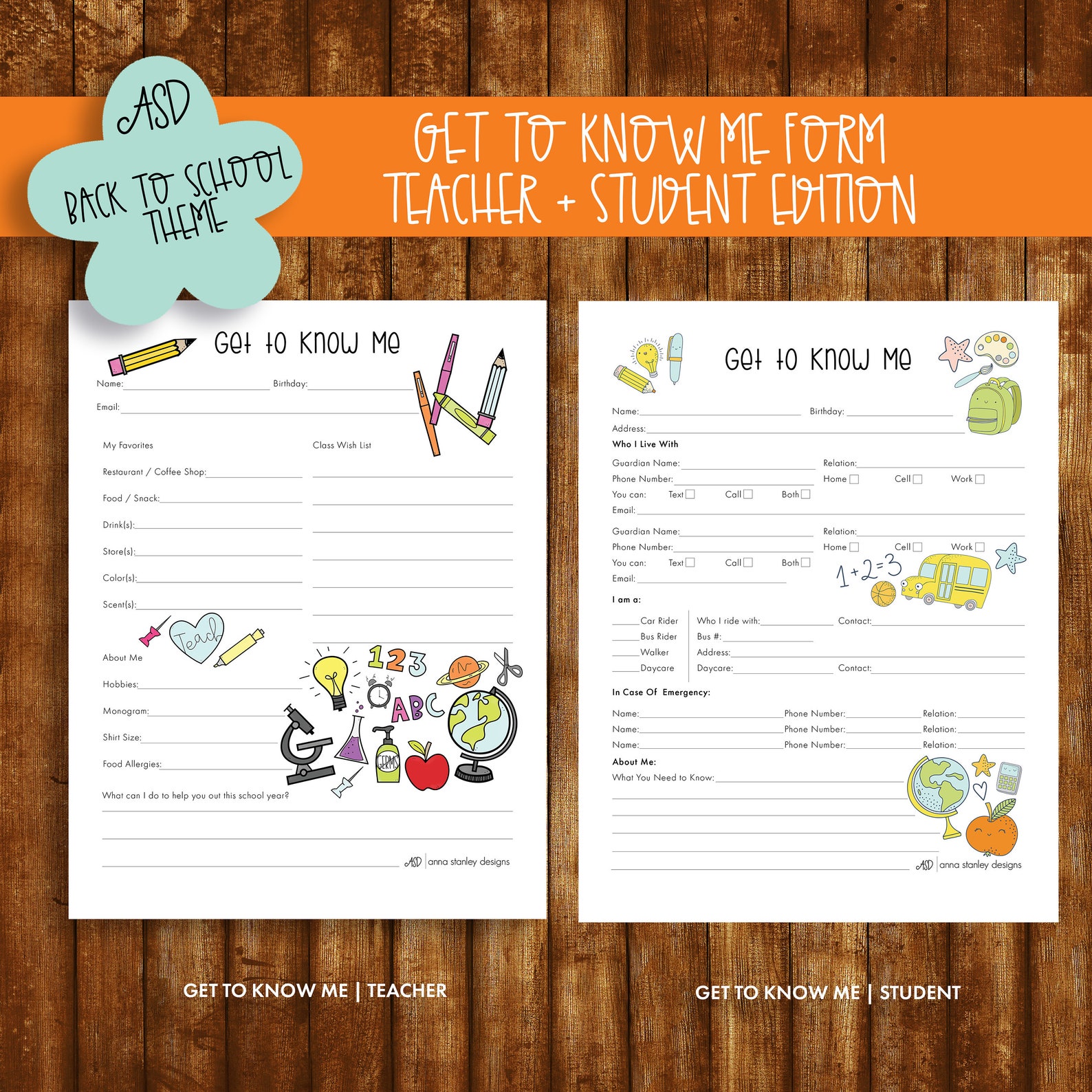 Get to Know Me, Back to School Forms_back to School | Get to Know Me ...