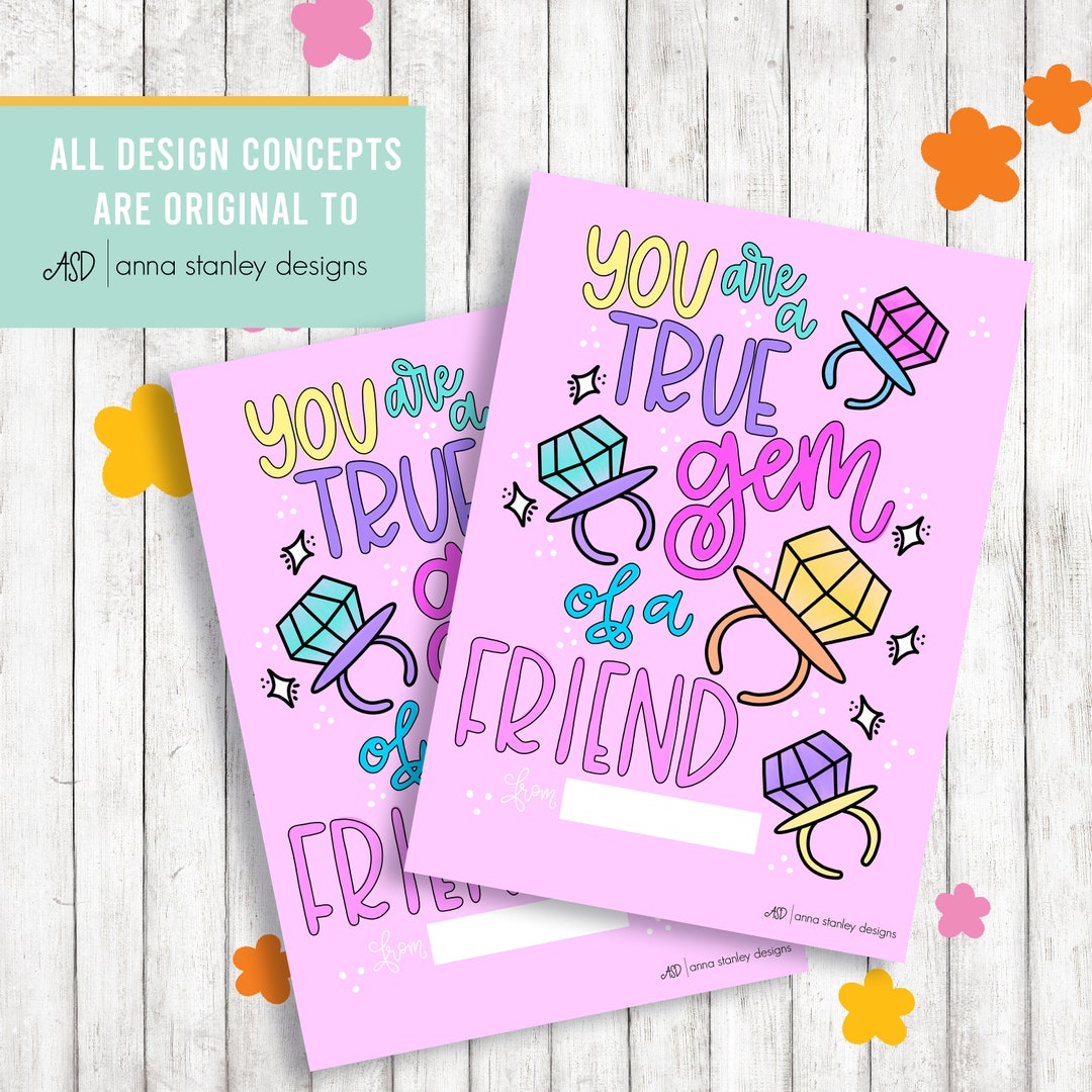 Printable - You're A True Gem Valentine | Valentine's Day Printable ...