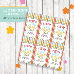 World Teacher Day Gift Tags | Printable Thank You Cards (PDF) - Etsy