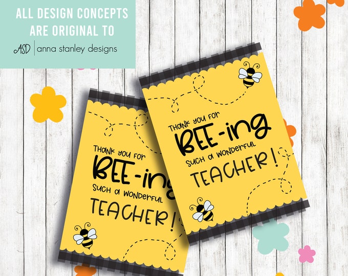 Bee Themed Teacher Appreciation Gift Tags - Etsy Canada